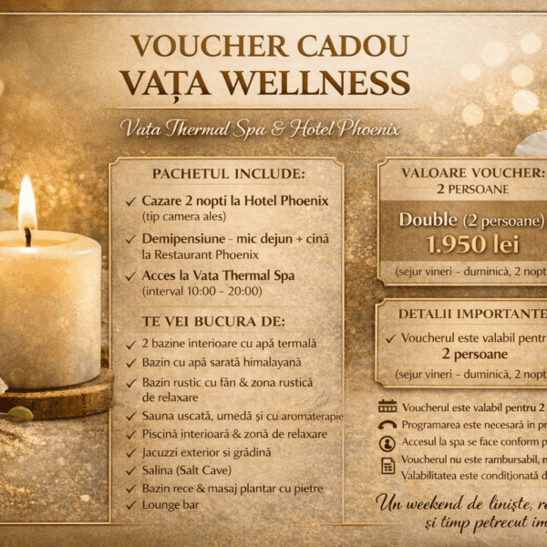 Voucher Cadou Vața Wellness - Apartament Premium - Double (2 pers ...